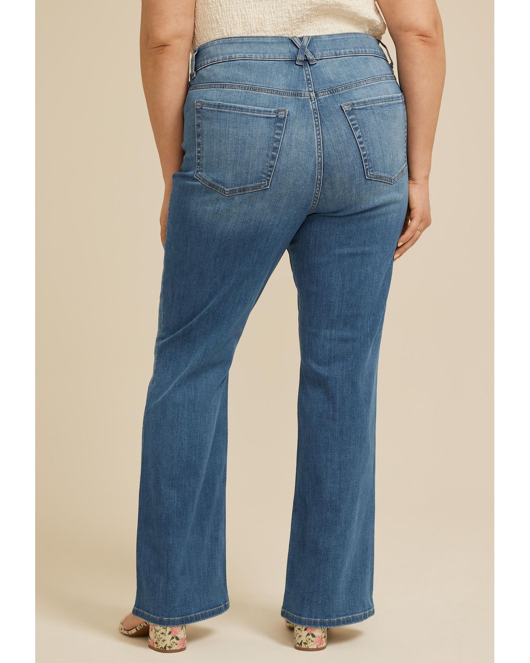 maurices Plus Size Jeans Jeans Ultra High Rise Double Button Bootcut ...