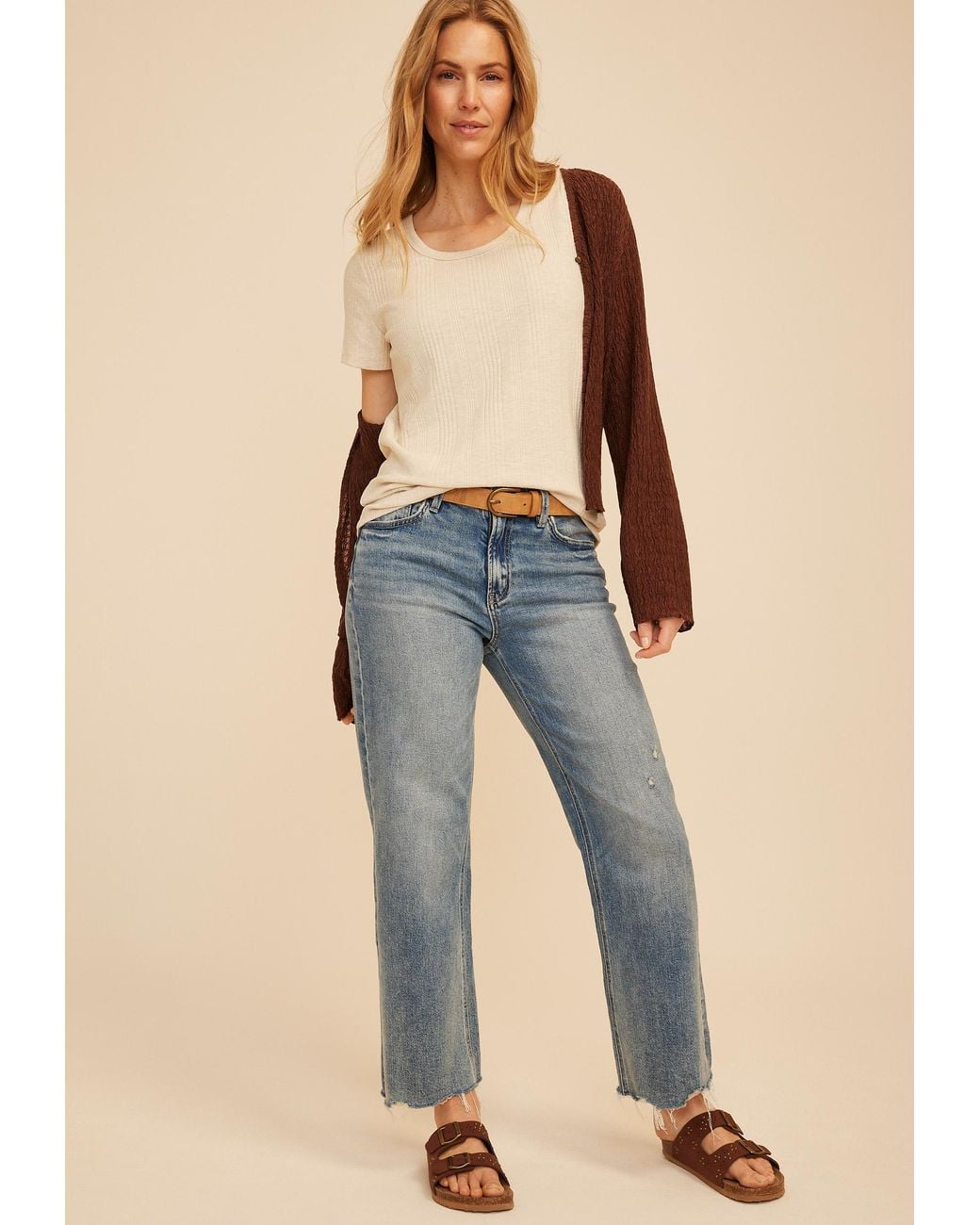 maurices 24/7 Heathered Taylor Tee in Blue | Lyst