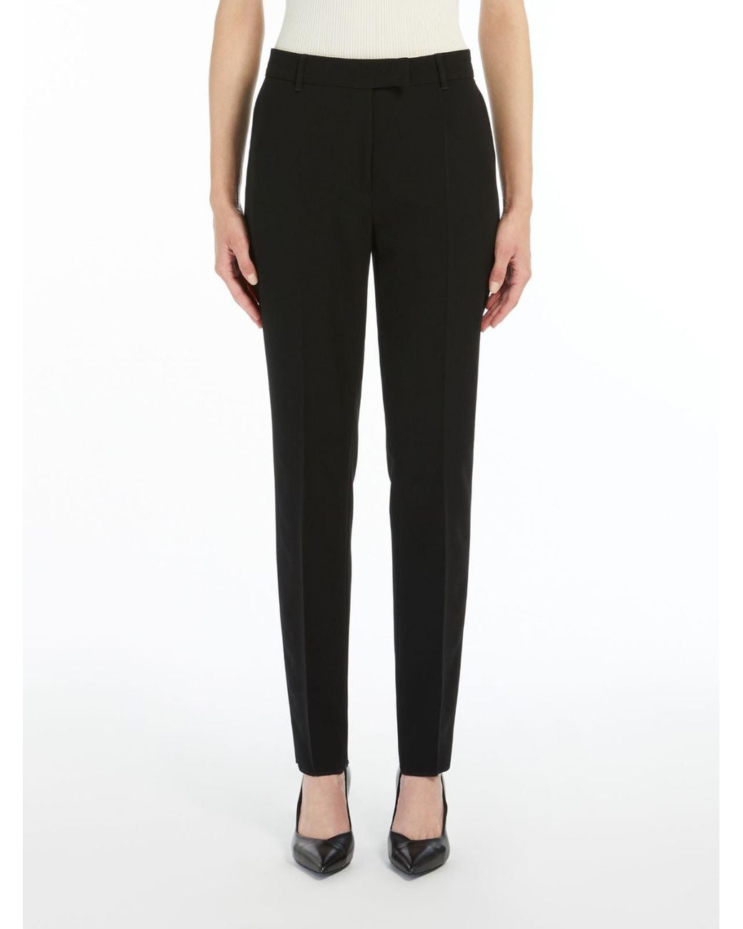 Max Mara Jerta Long Trouser In Black | Lyst