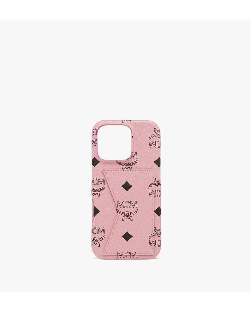 MCM Iphone 16 Pro Case In Visetos in Pink for Men | Lyst