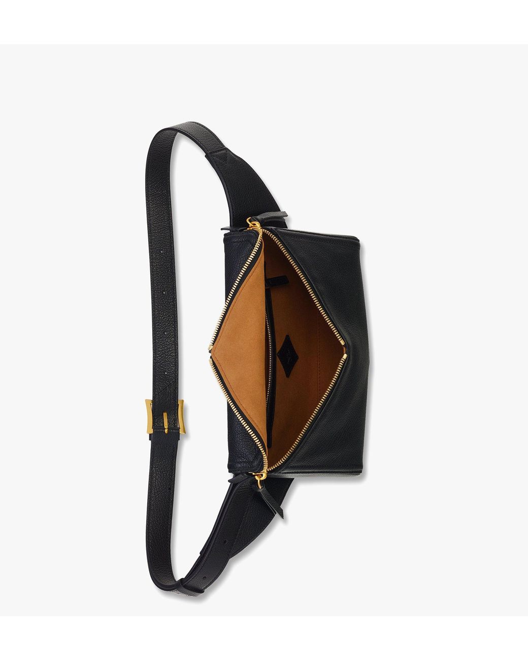 MCM Diamant 3d Belt Bag In Goatskin Leather in Black | Lyst