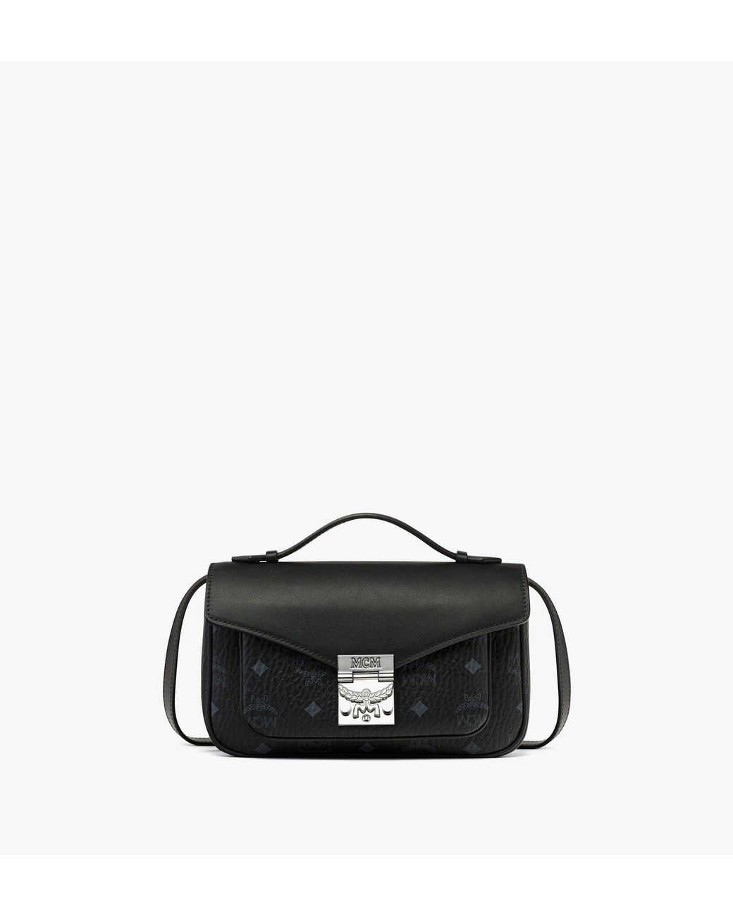 MCM Tracy Crossbody In Visetos in Black | Lyst