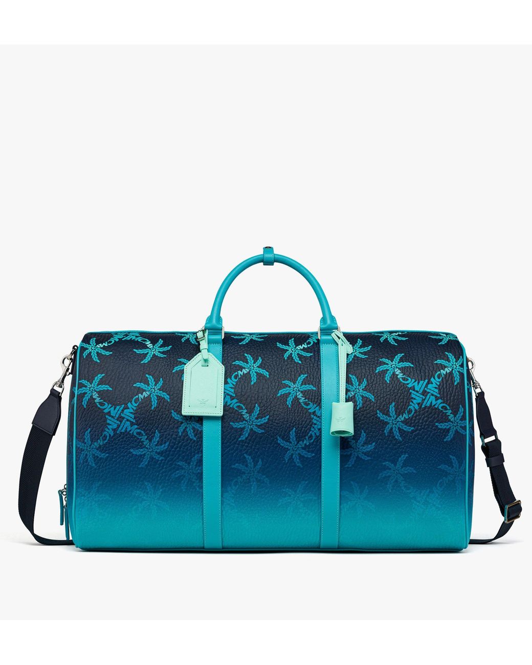 MCM Ottomar Weekender Bag In Gradation Palm Canvas in Blue for Men | Lyst