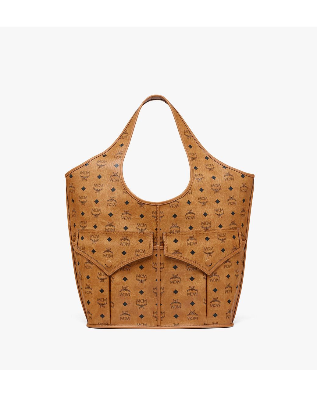 MCM Leni Shopper In Visetos in Brown | Lyst