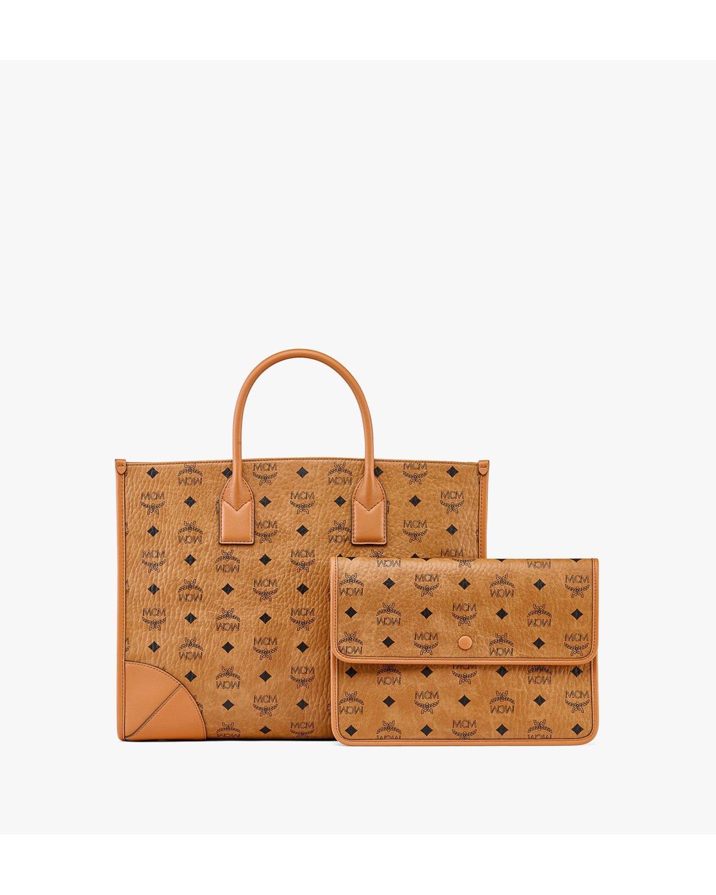 MCM München Tote In Visetos in Brown | Lyst