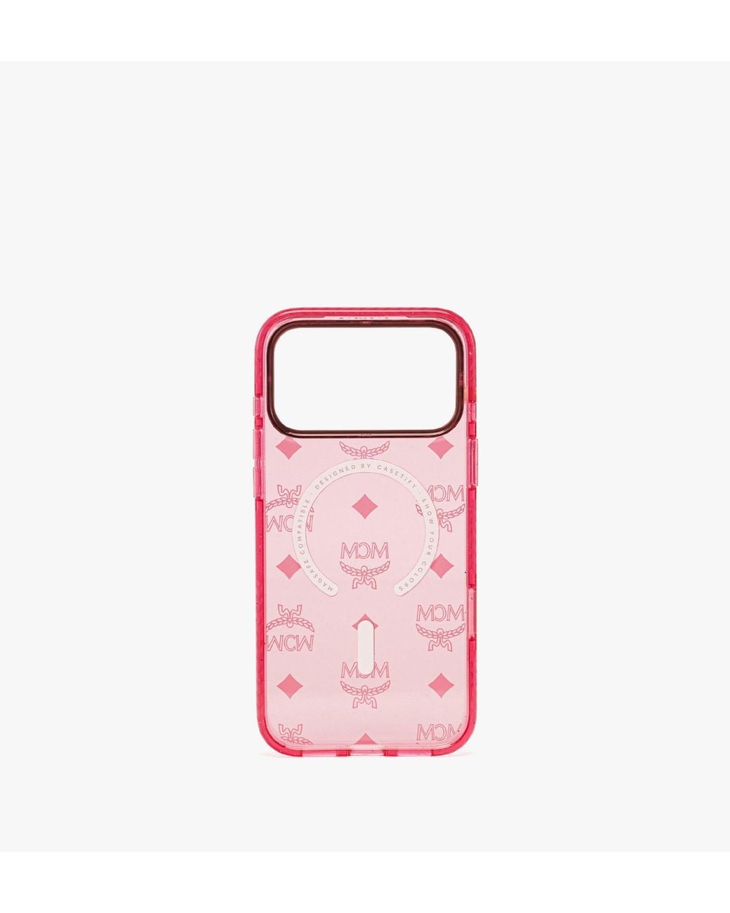 MCM Iphone 17 Pro Max X Casetify Monogram Impact Iphone Case in Pink ...