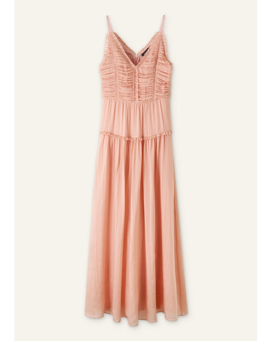 ME+EM Textured Full Length Dress + Tie in Pink | Lyst UK