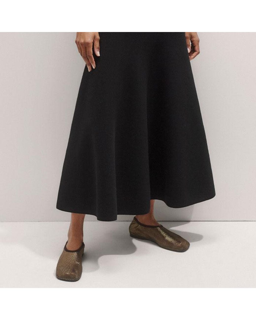 ME+EM Milano Knit Maxi Skirt in Black | Lyst