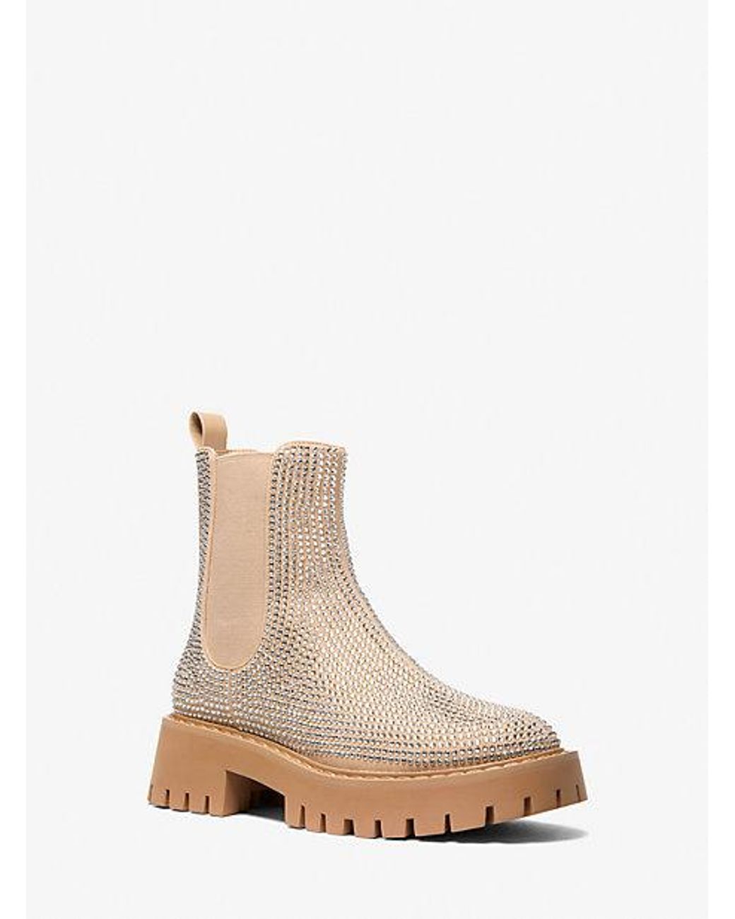 Michael Kors Asher Embellished Boot in White | Lyst