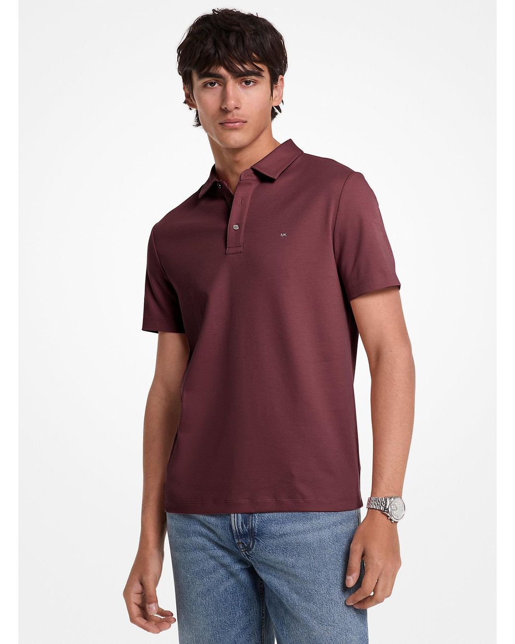 Michael Kors Sleek Mk Polo in Red for Men | Lyst UK