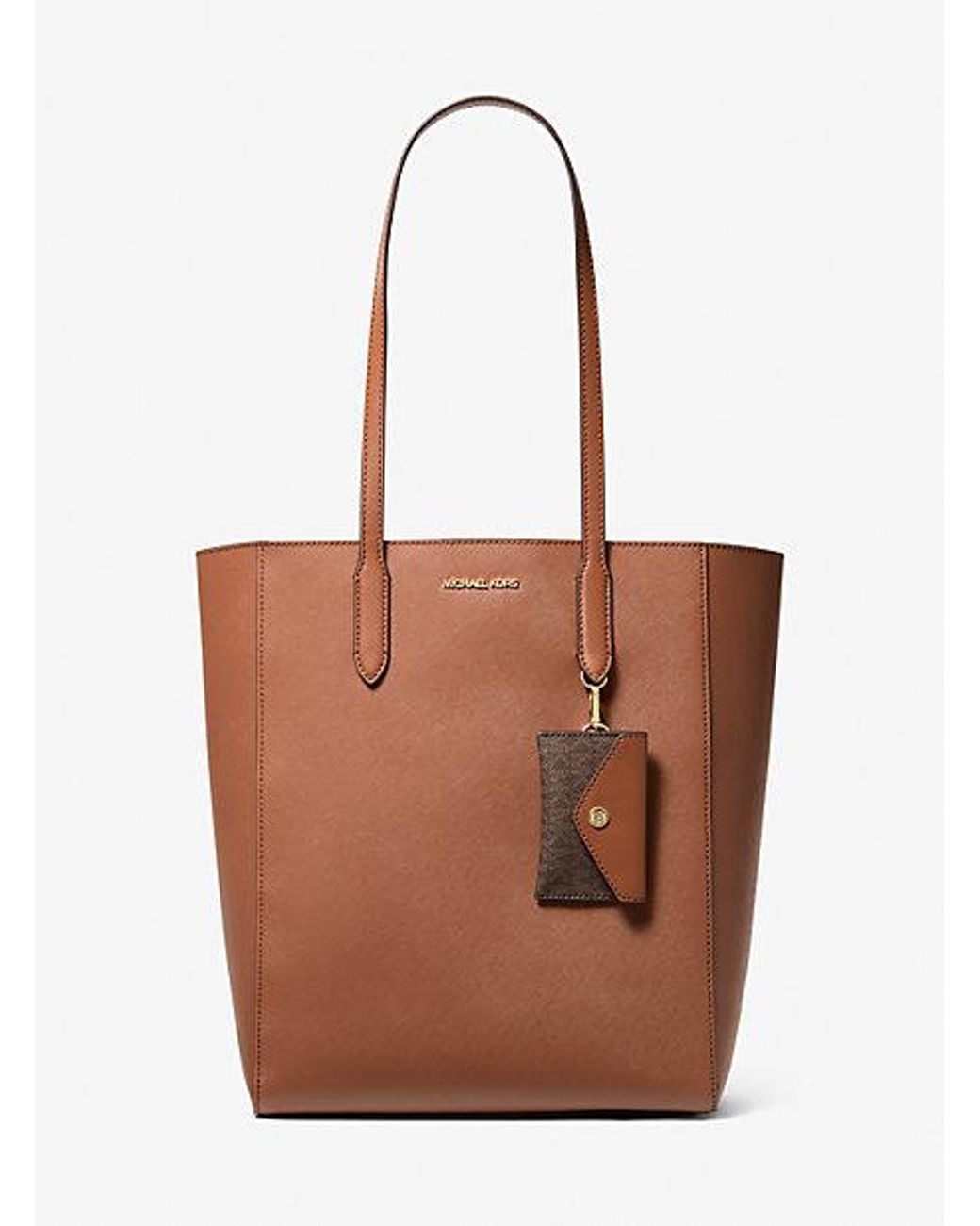 Michael Kors Vincent Large Saffiano Leather Tote Bag With Card Case in ...