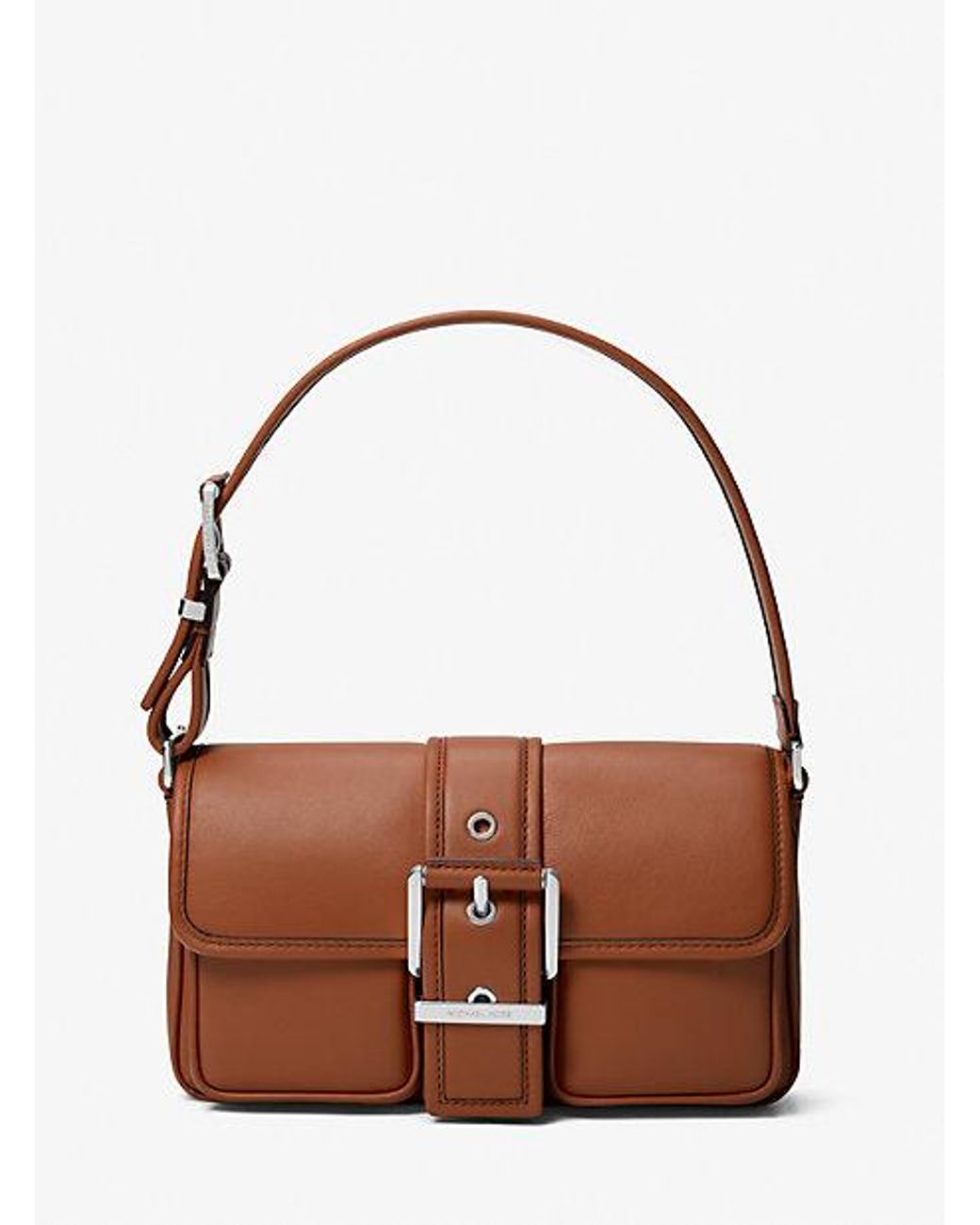 Michael Kors Colby Medium Leather Shoulder Bag in Brown | Lyst