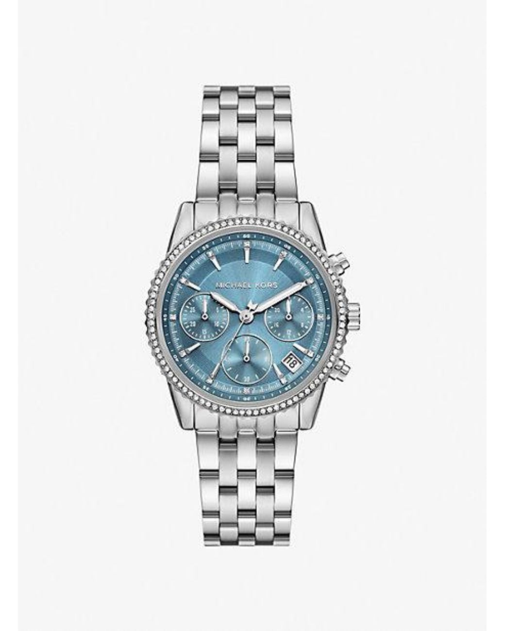 Michael Kors Mk Mini Bryant-Tone Watch in Blue | Lyst