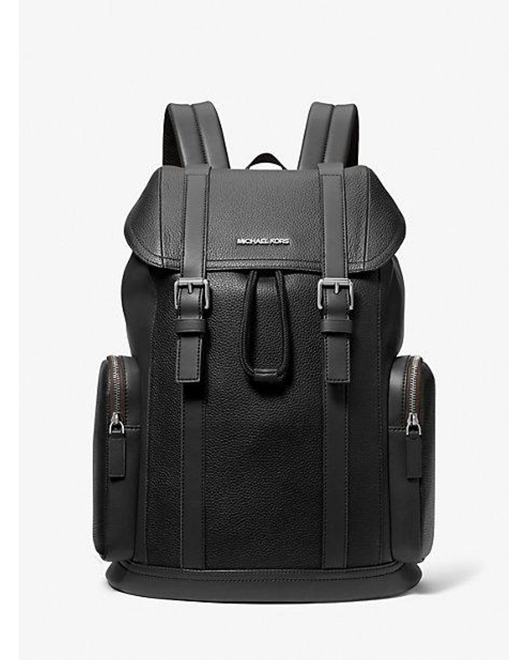 Michael Kors Cooper Pebbled Leather Backpack in Black for Men | Lyst