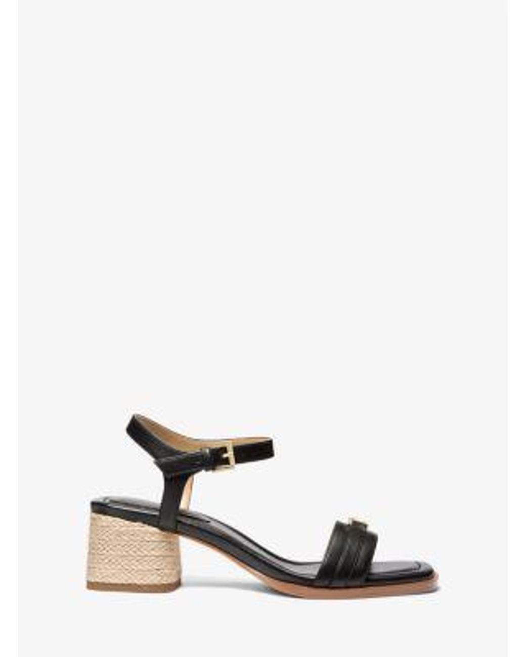 MICHAEL Michael Kors Mandy Leather Sandal in White | Lyst