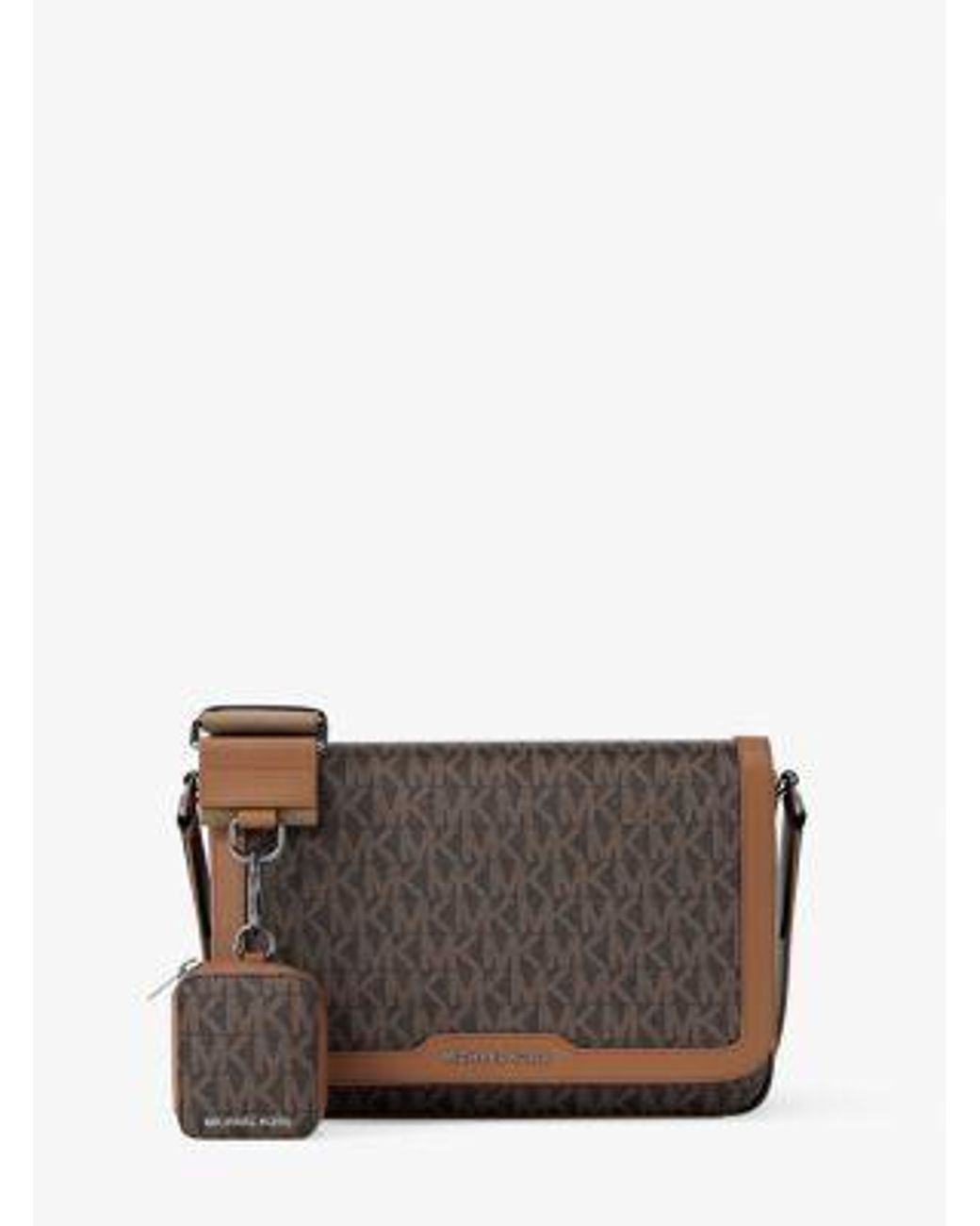 Michael Kors Hudson Mini Signature Logo Crossbody Bag With Airpod Case ...