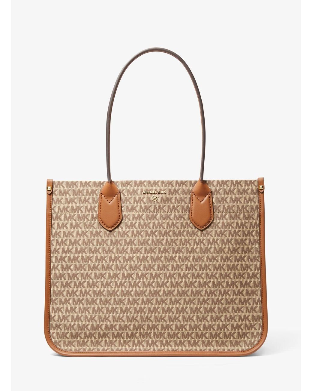 Michael Kors Heidi Large Logo Jacquard Tote Bag | Lyst