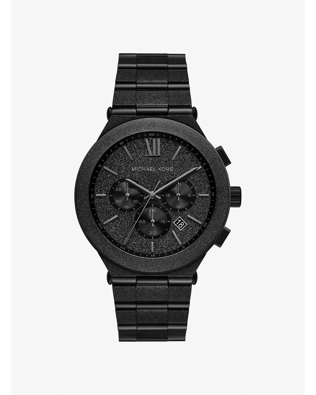 Michael Kors Mk Oversized Billie Frosted-Tone Watch in Black for Men ...