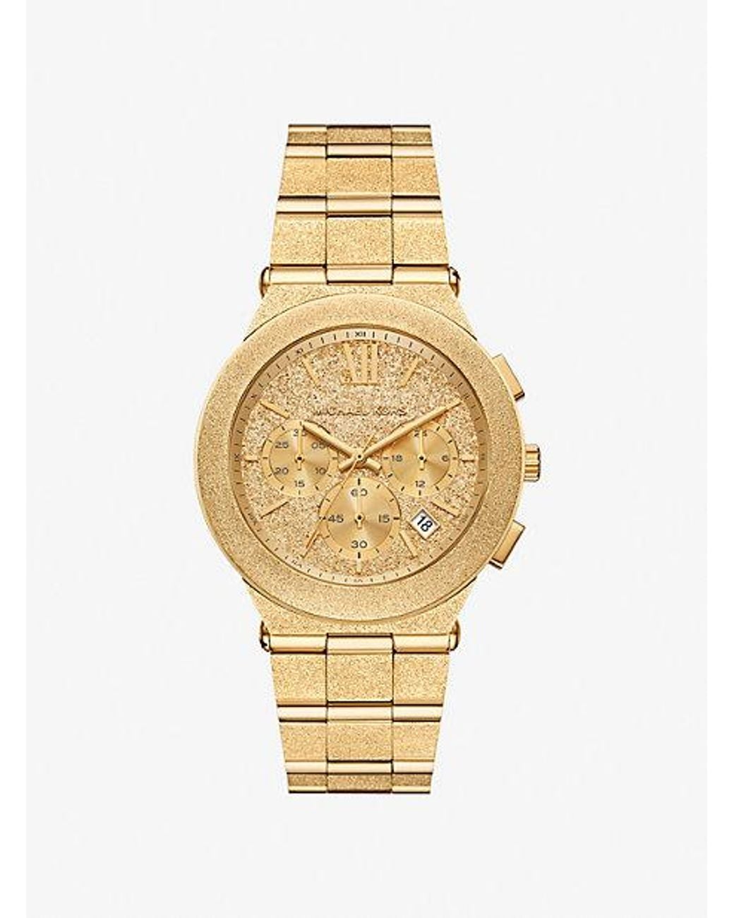 Michael Kors Oversized Billie Frosted-Tone Watch in Metallic | Lyst