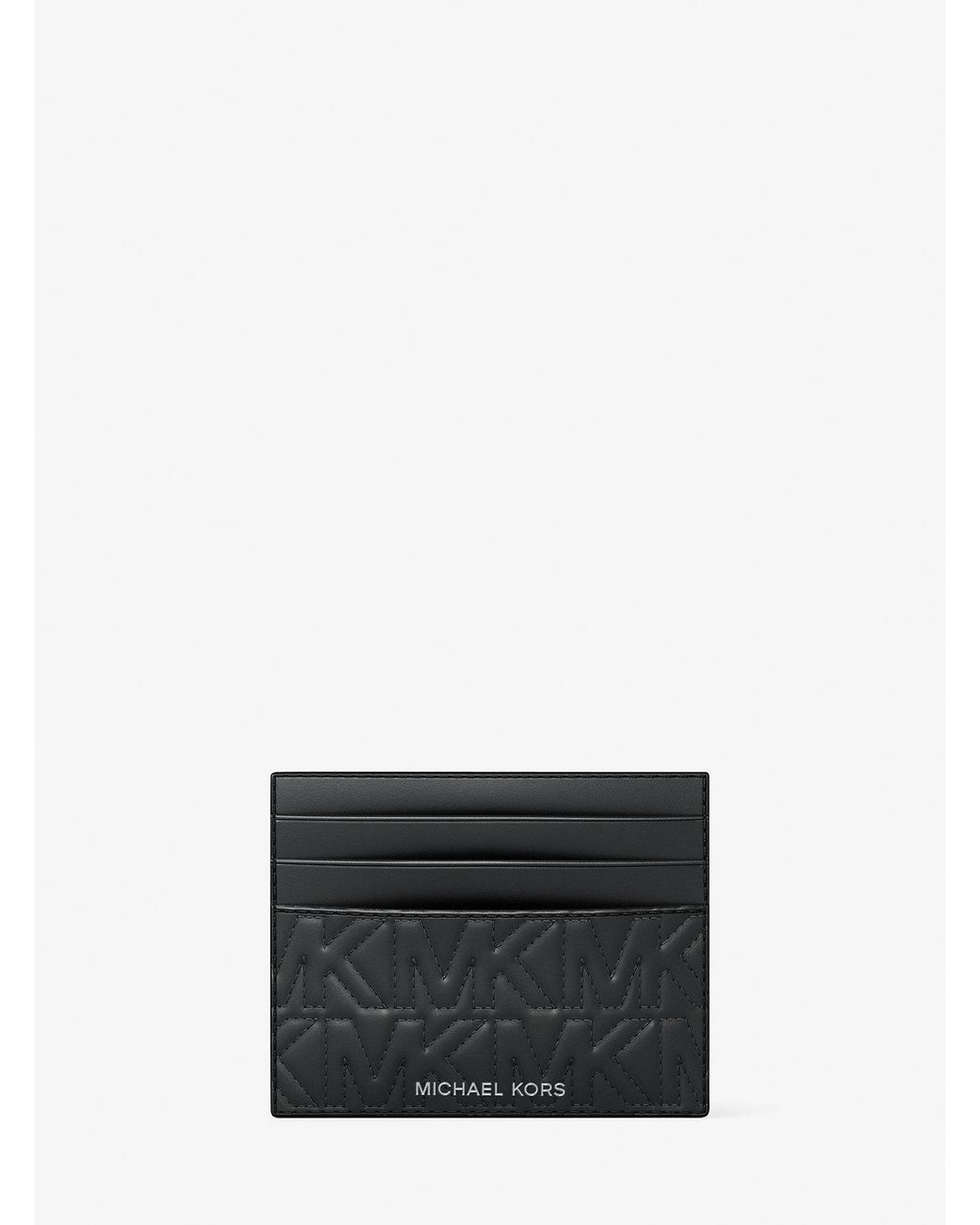 Michael Kors Mk Hudson Quilted Logo Card Case in White for Men | Lyst UK