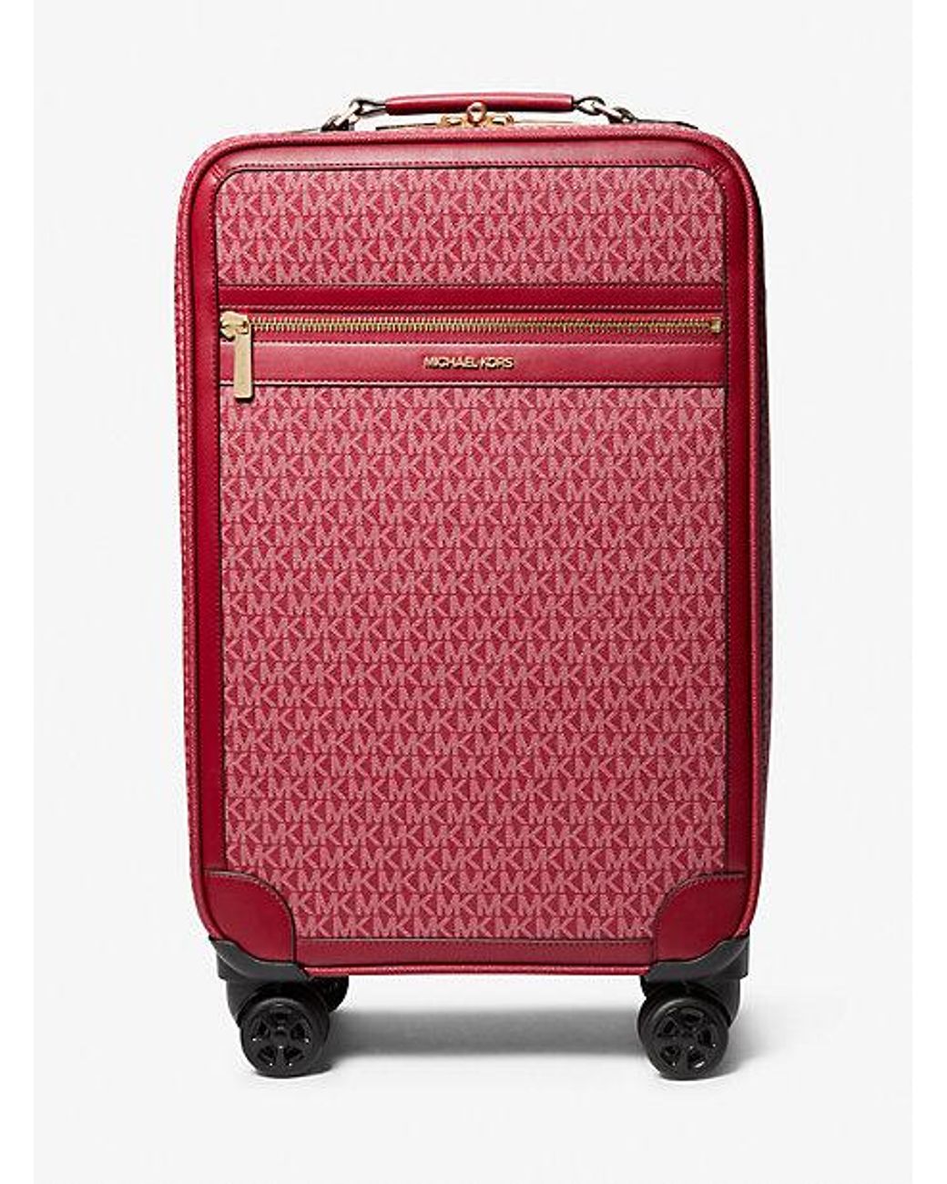 Michael Kors Jet Set Travel Small Signature Logo Suitcase in Red | Lyst