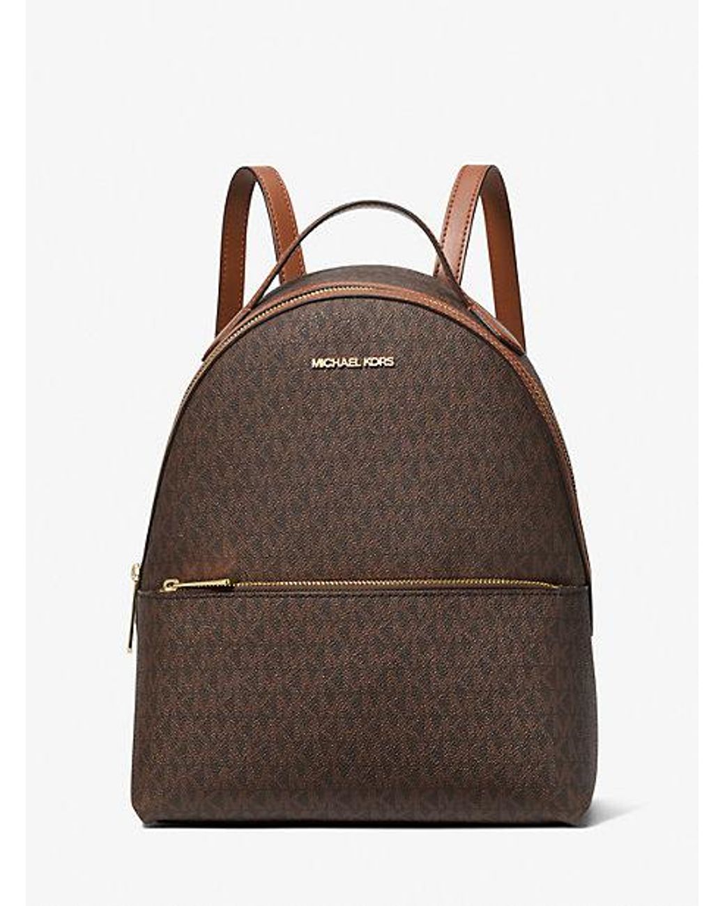 Michael Kors Sheila Medium Logo Backpack in Brown | Lyst