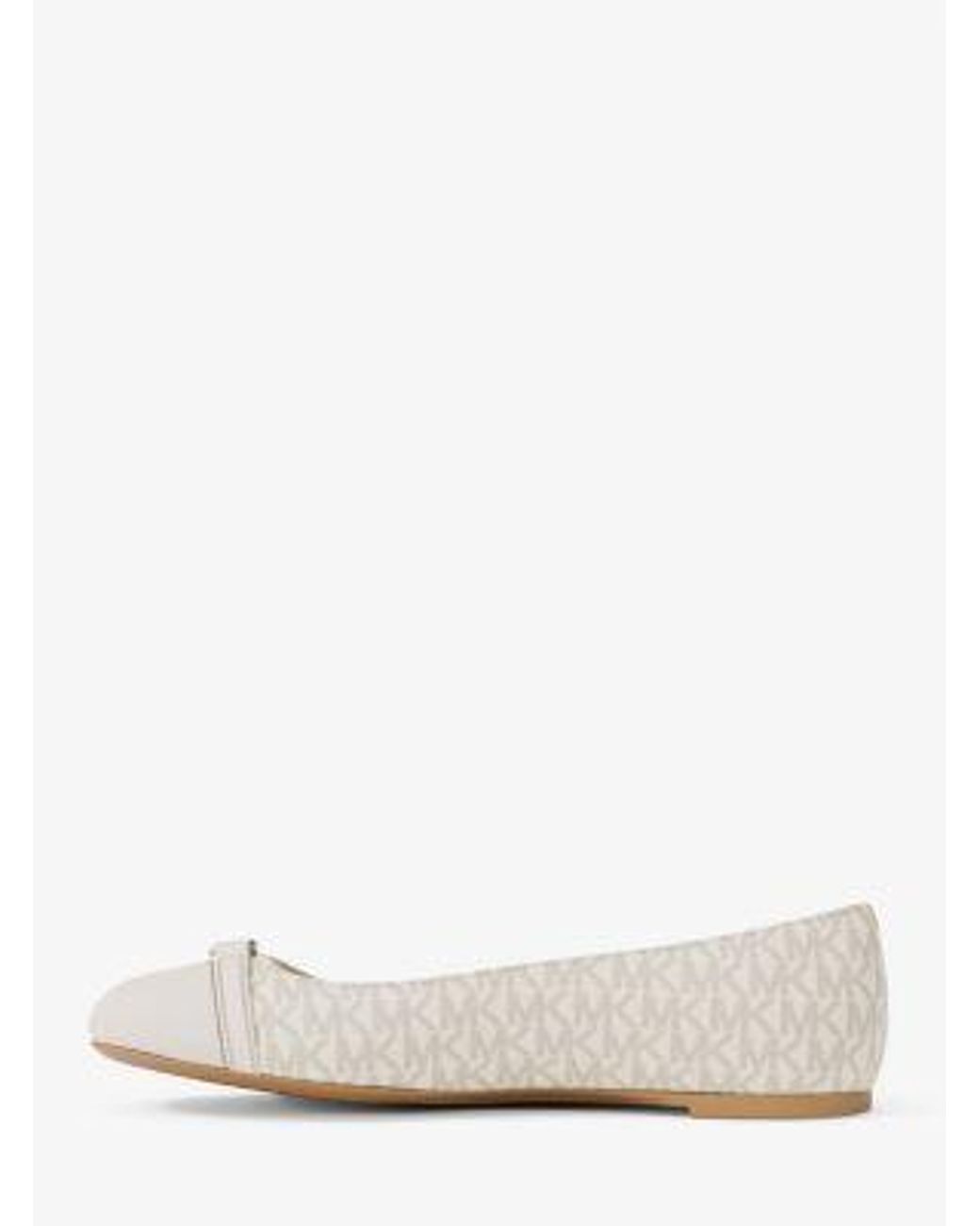 MICHAEL Michael Kors Mk Mandy Signature Logo Moccasin in White | Lyst UK