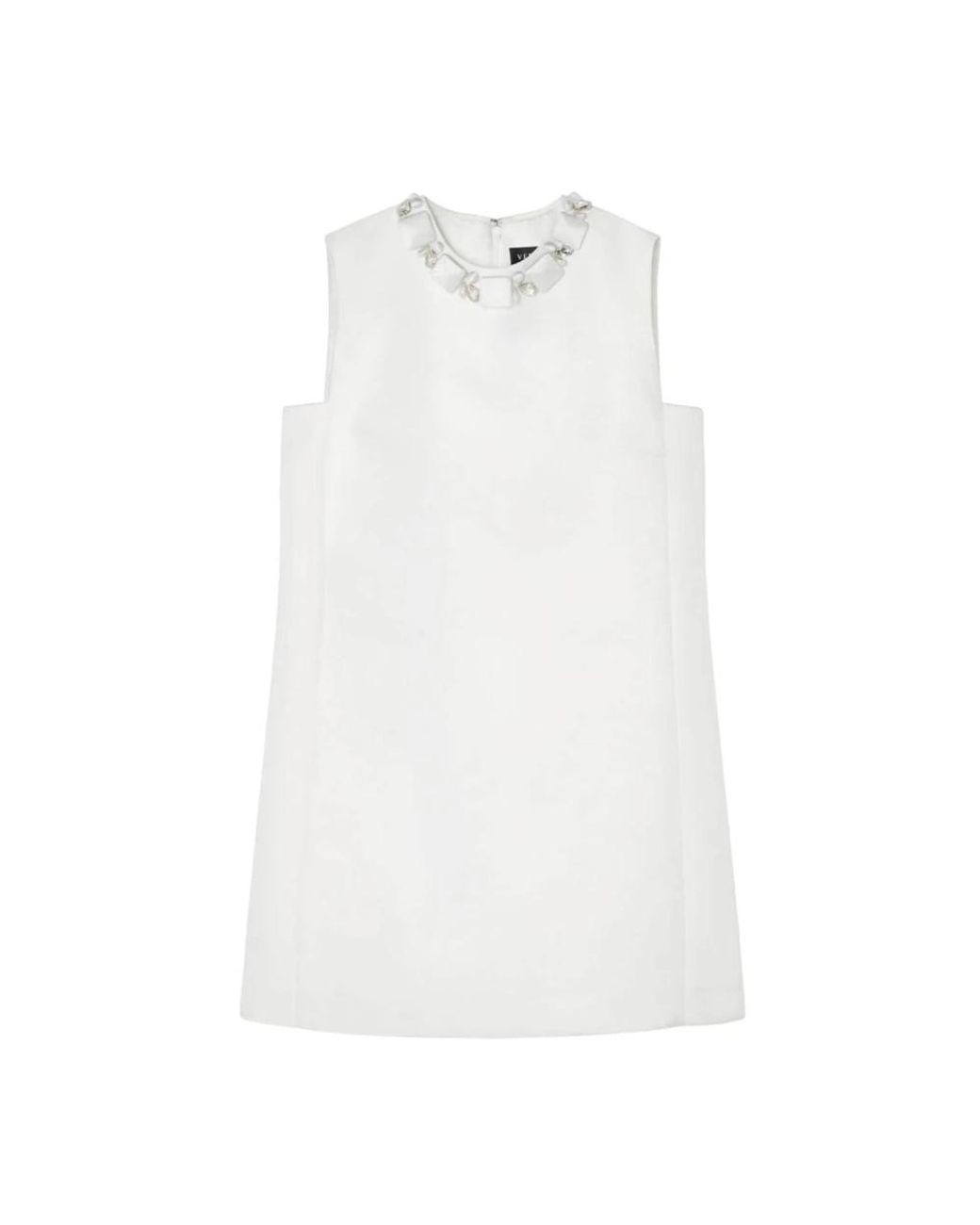 Versace Short Dresses in White | Lyst UK