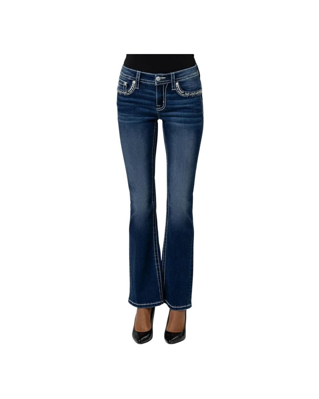 Miss Me Boot-Cut Jeans in Blue | Lyst UK