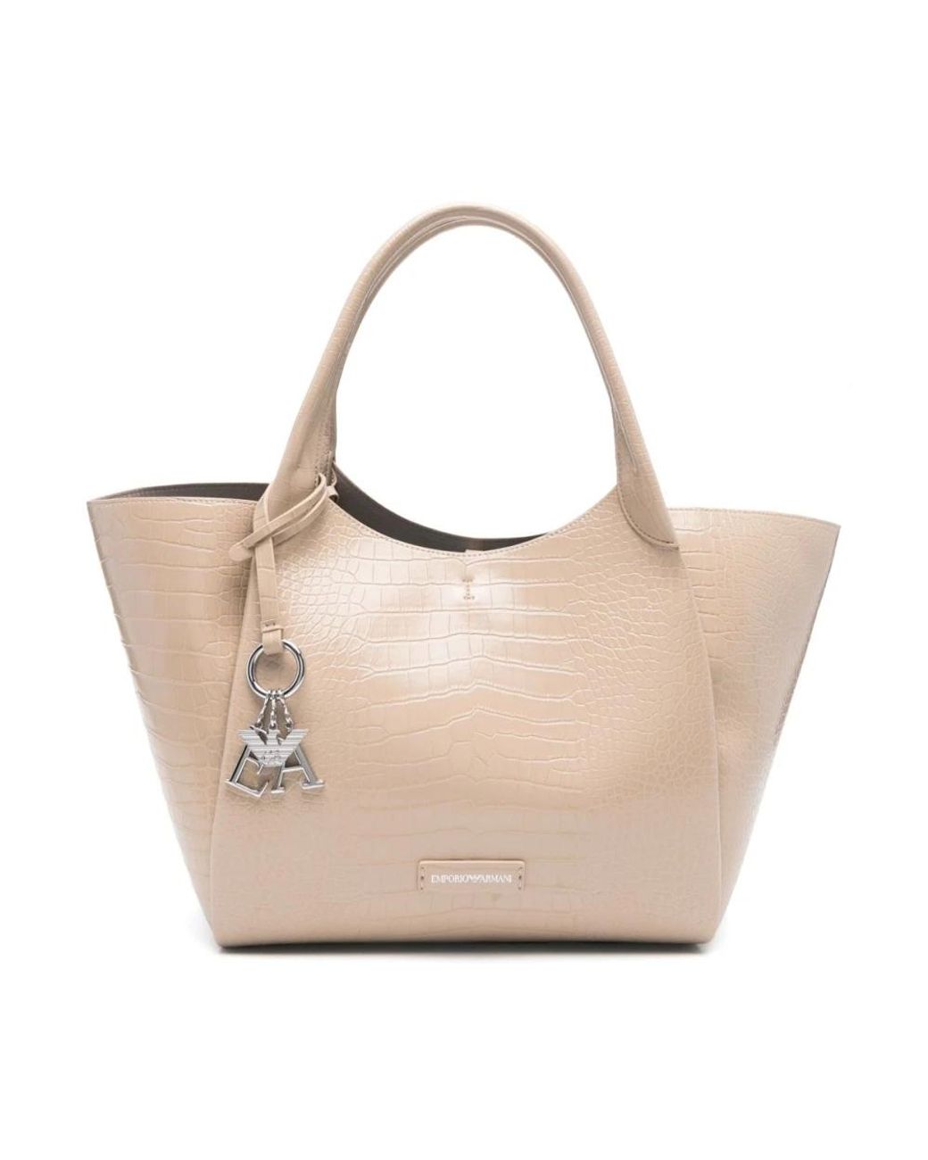 Emporio Armani Tote Bags in Natural | Lyst