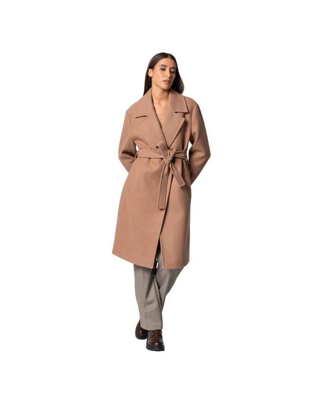 Kocca Belted Coats in Brown | Lyst UK
