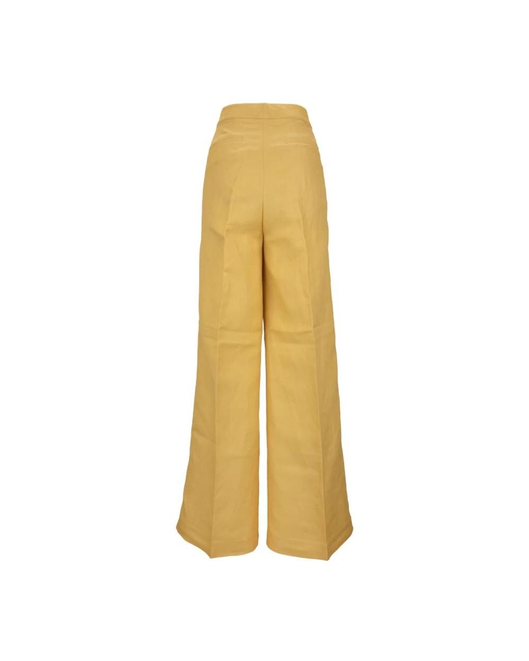 Ralph Lauren Wide Trousers in Yellow | Lyst UK