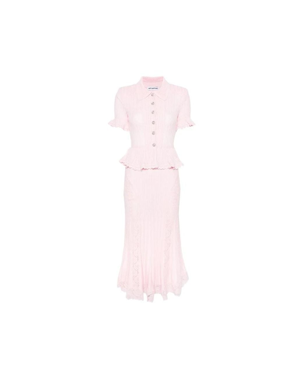 Self-Portrait Midi Dresses in Pink | Lyst UK