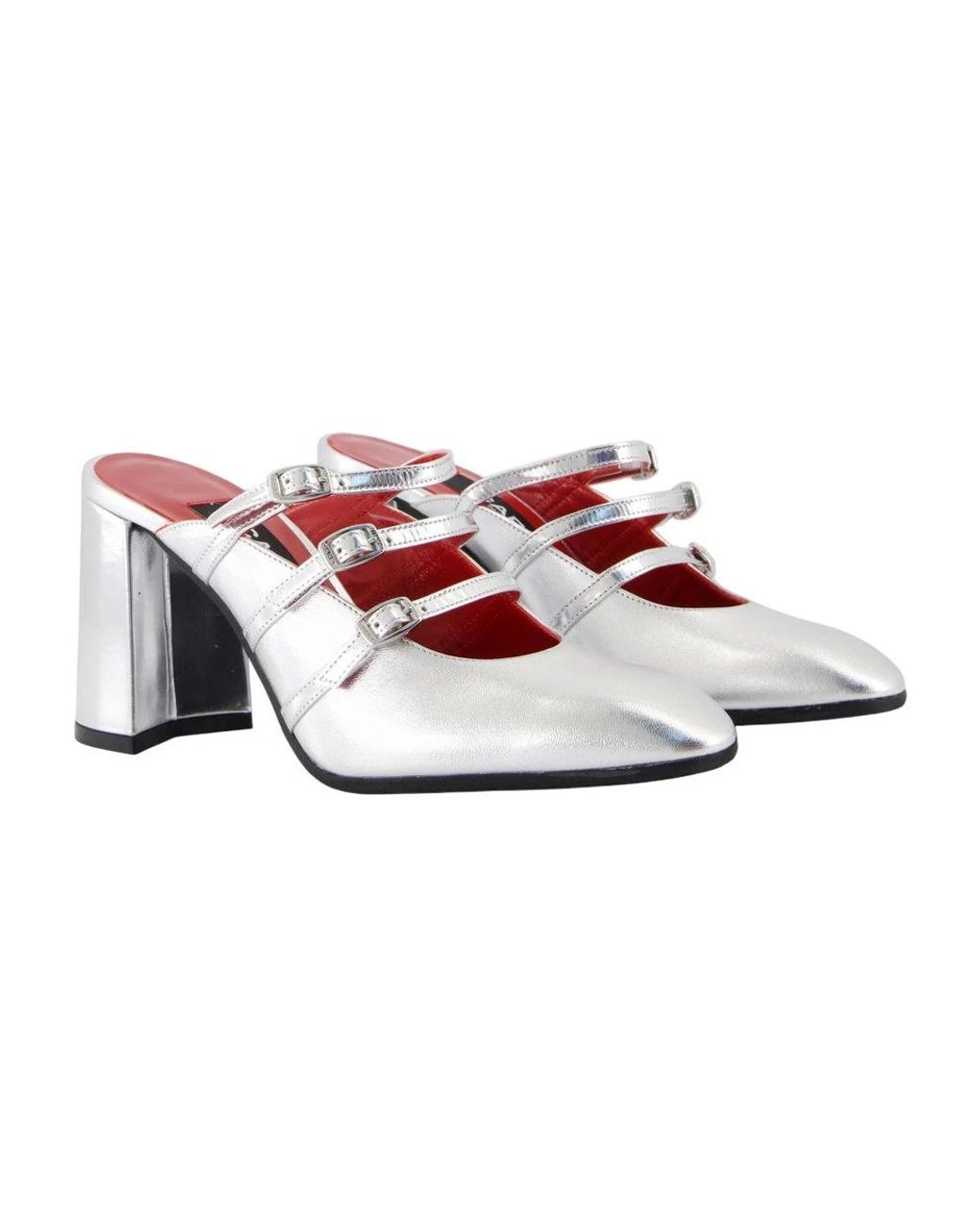CAREL PARIS Heeled Mules in White | Lyst