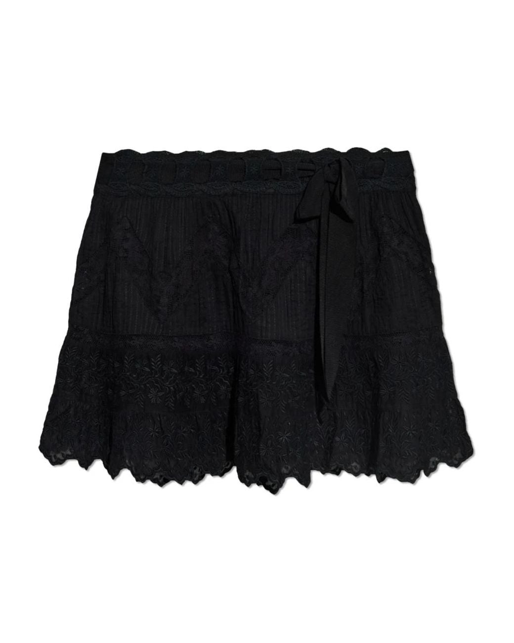 LoveShackFancy Short Skirts in Black | Lyst