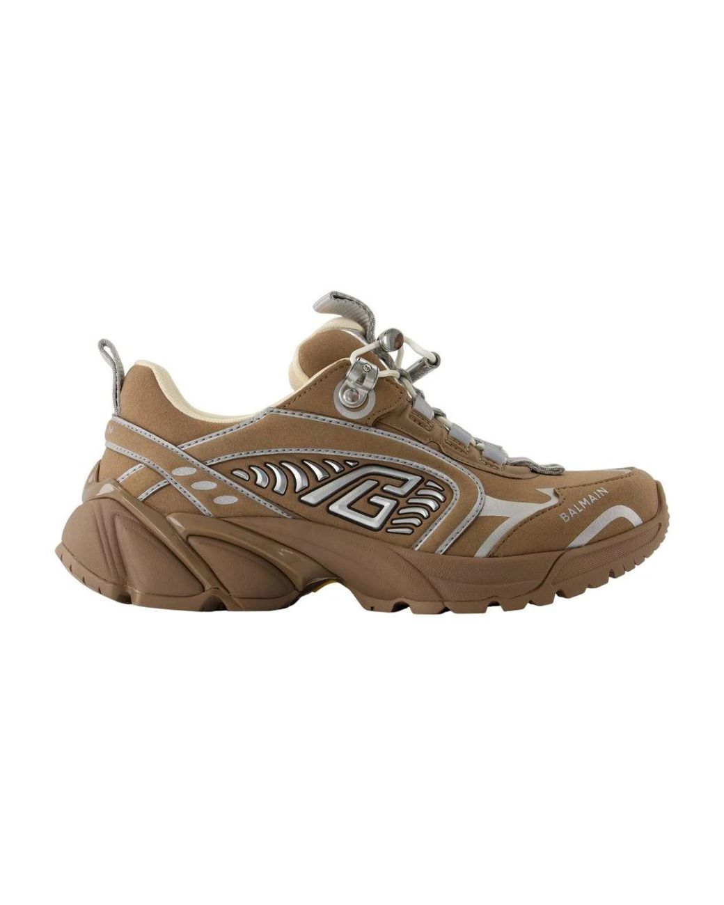 Balmain Cosmic Dust Sneakers in Brown | Lyst