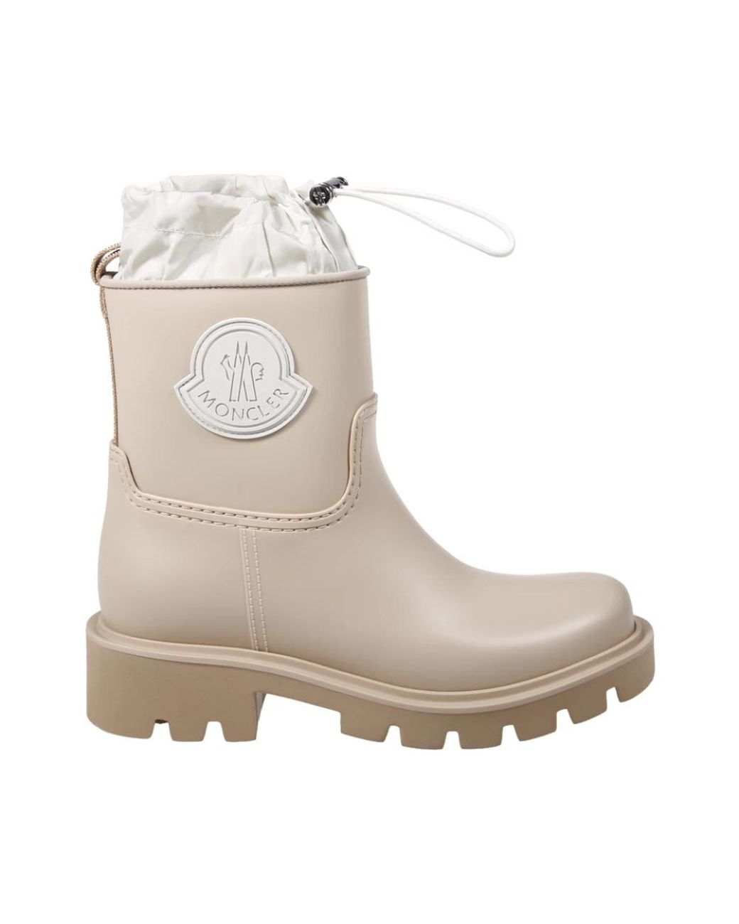 Moncler Rain Boots in Natural | Lyst UK