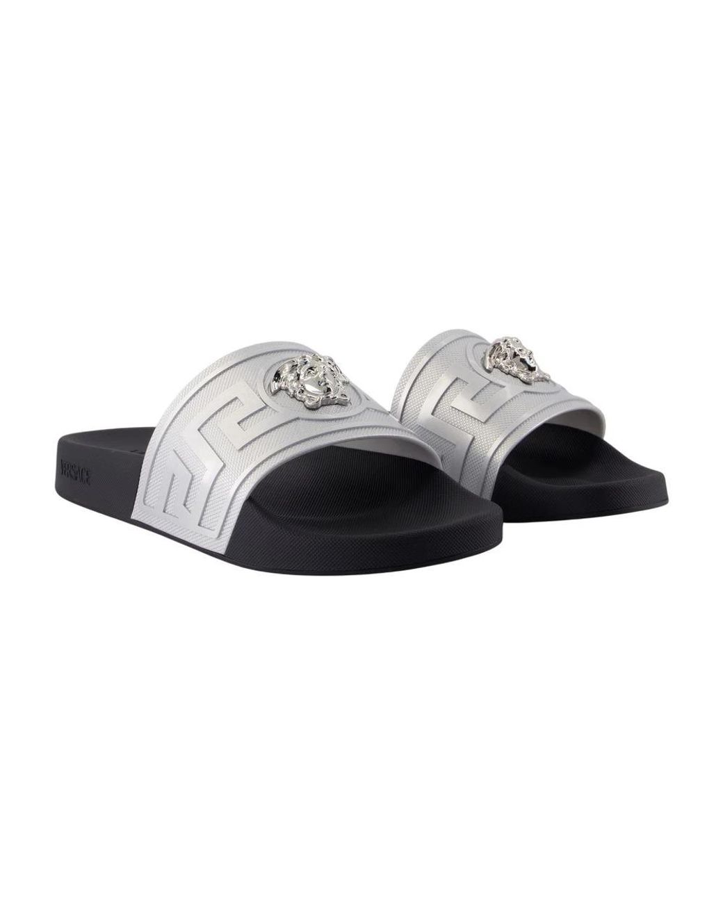 Versace Sliders in Black for Men | Lyst UK