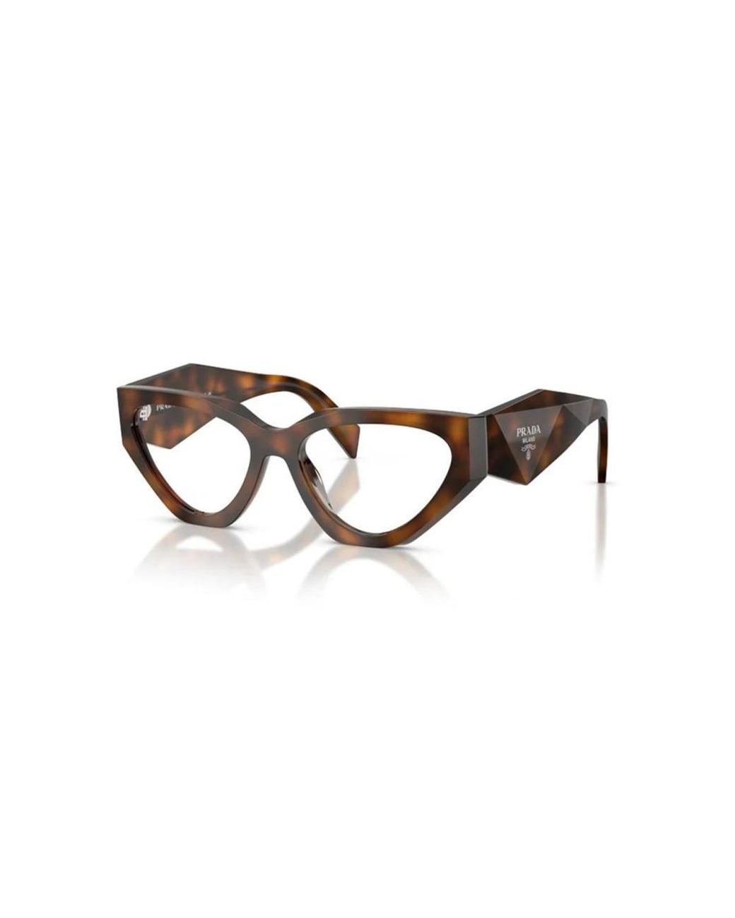Prada Glasses in Brown | Lyst