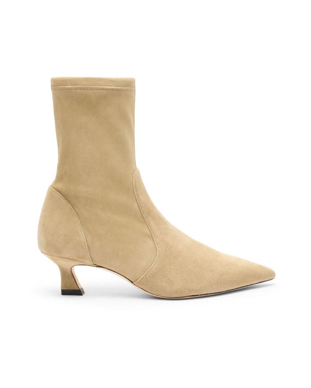 Stuart Weitzman Heeled Boots in Natural | Lyst UK