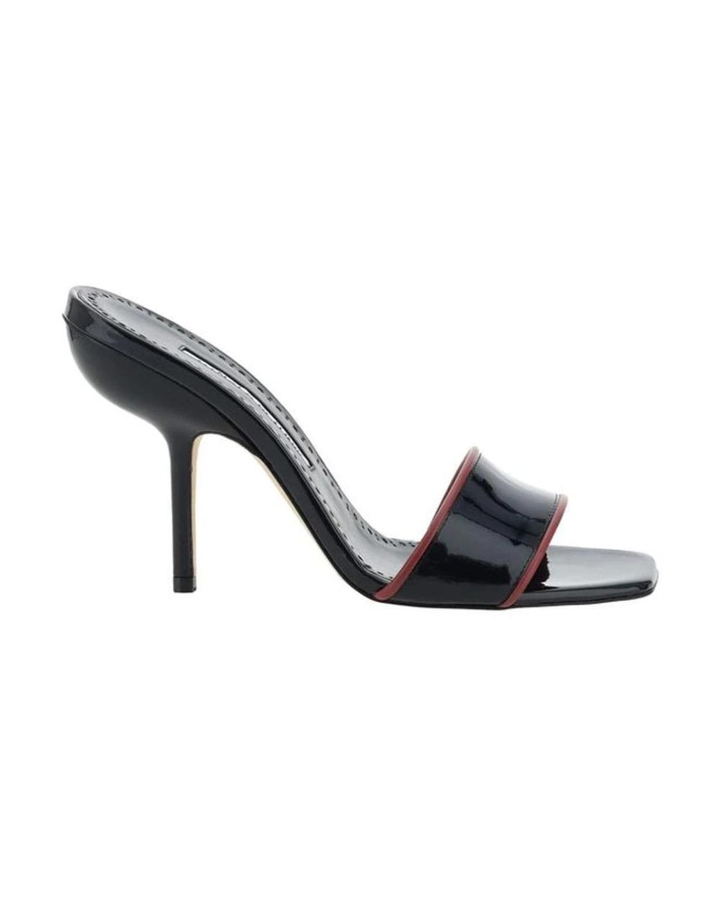 Manolo Blahnik Heeled Mules in Blue | Lyst