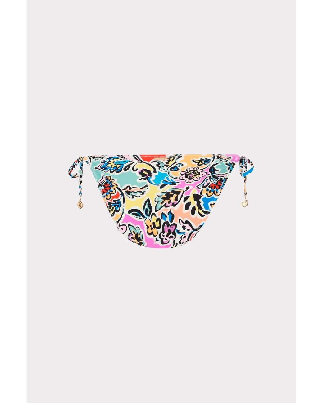 MILLY Rainbow Oasis String Bikini Bottom in Blue | Lyst