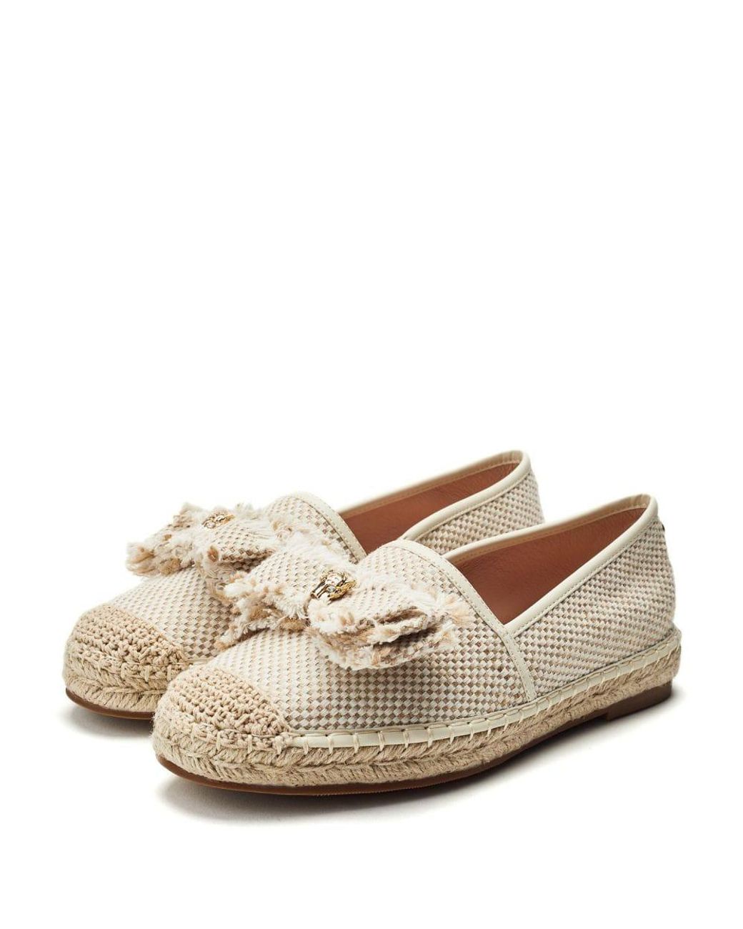 Moda In Pelle Erica Textile in Natural | Lyst UK