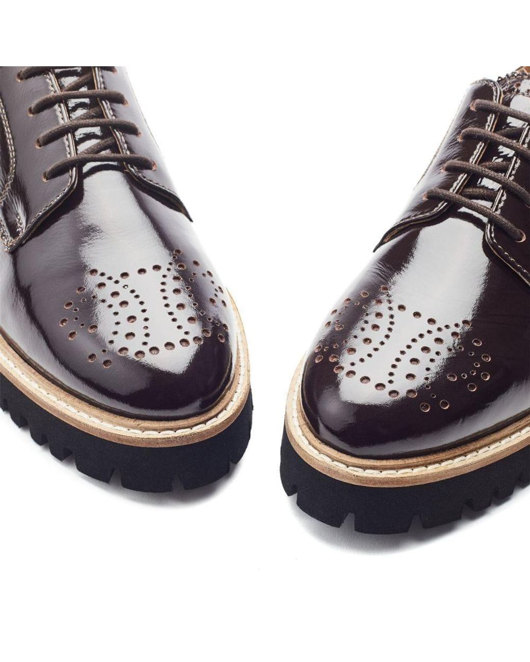 Moda In Pelle Evranna Dark Patent Leather in Blue | Lyst UK