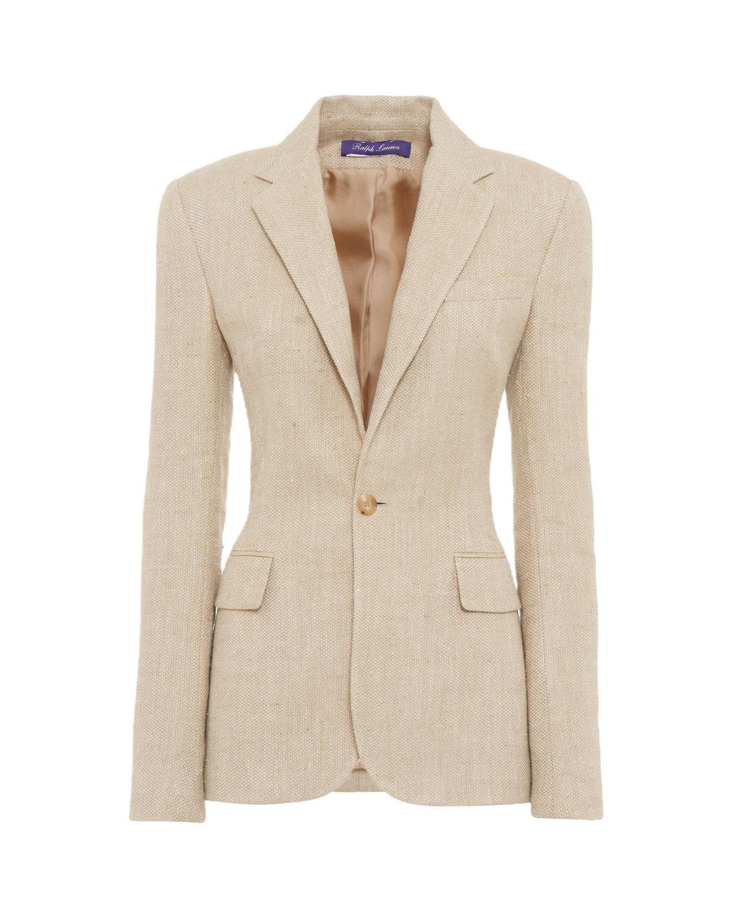 Ralph Lauren Safia Textured Linen Blazer in Natural | Lyst