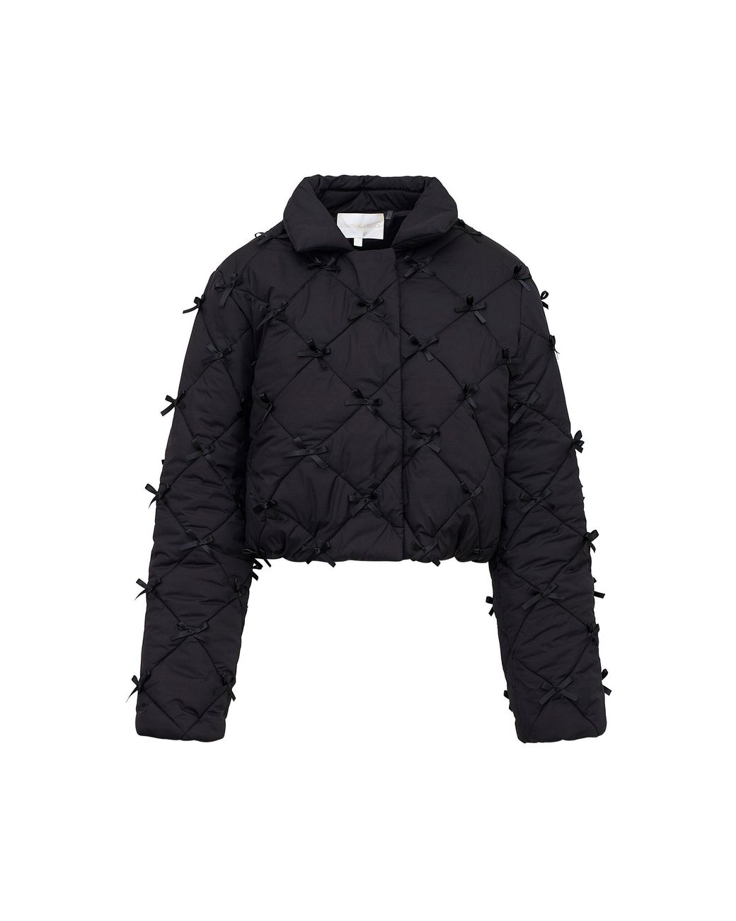 LoveShackFancy Kasey Bow-Detailed Technical Puffer Jacket in Blue | Lyst