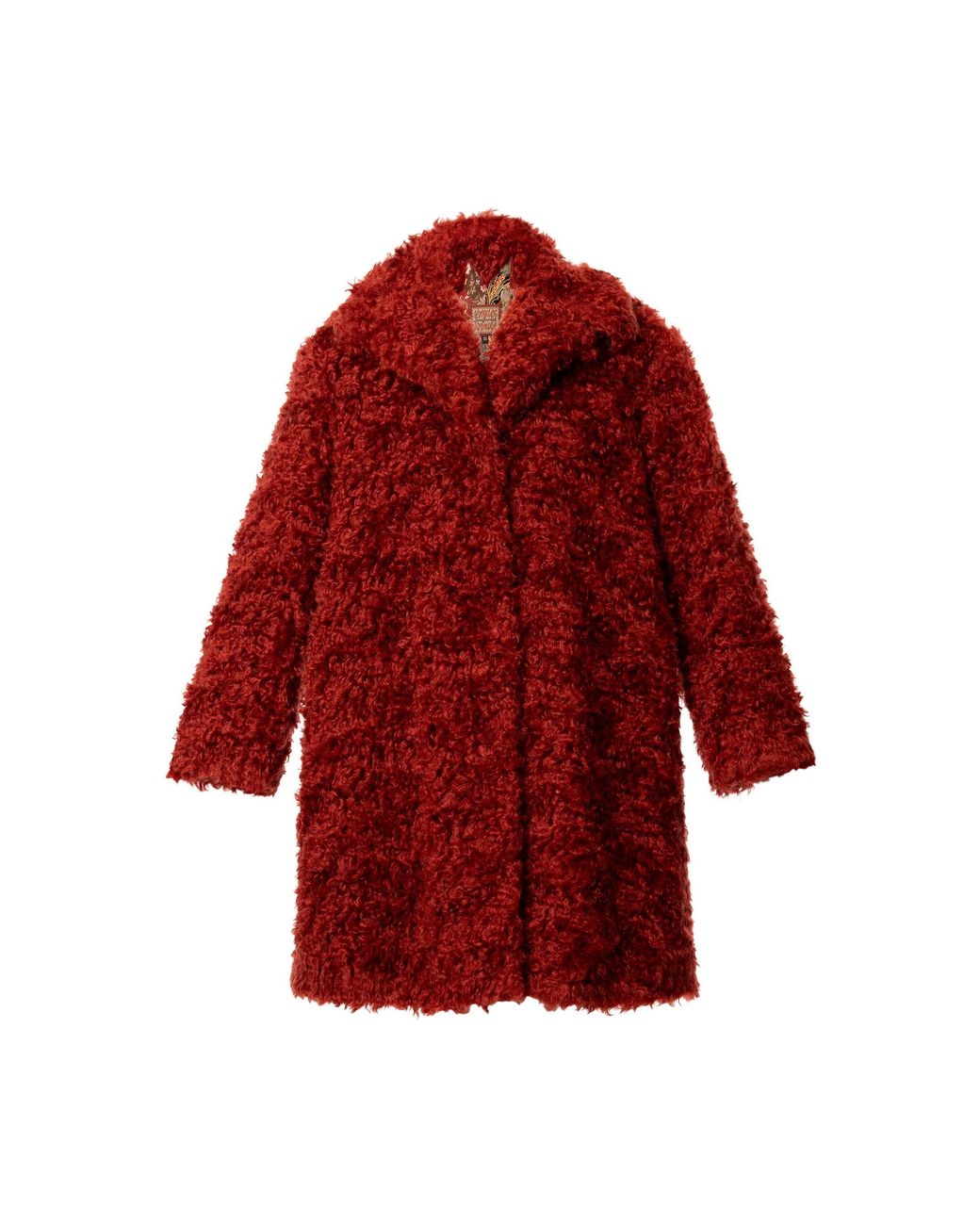 Lena Hoschek Teddy Fur Coat in Red | Lyst