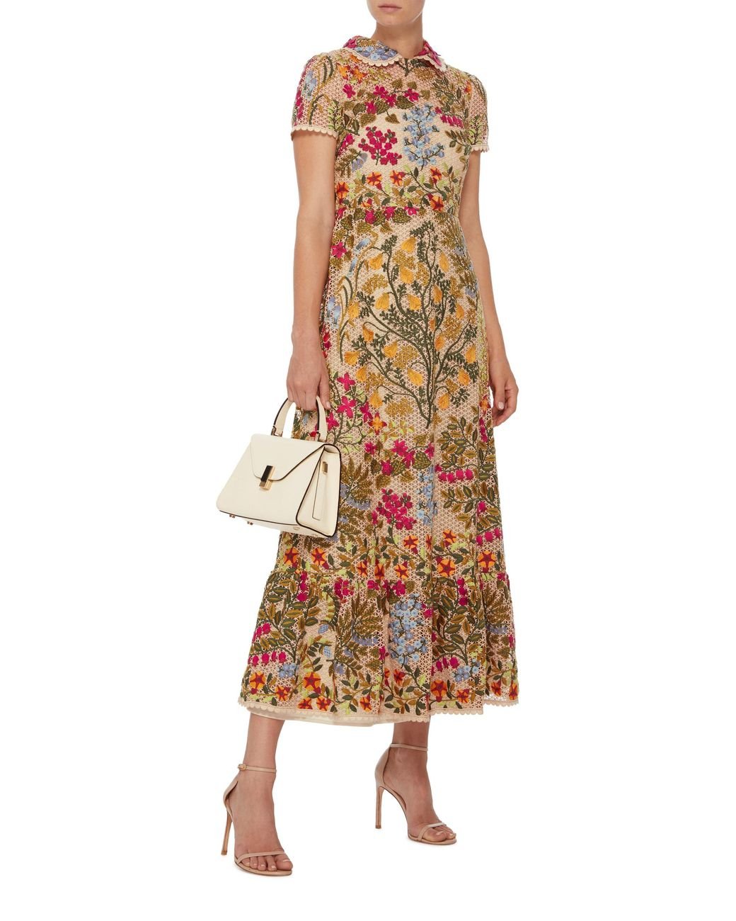RED Valentino Floral Embroidered Macramé Dress | Lyst RED Valentino Floral Embroidered Macramé Dress | Lyst