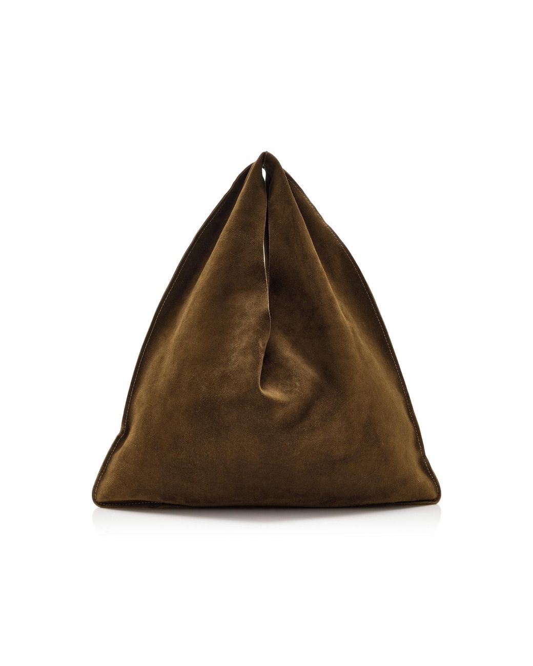 The Row Small Bindle Suede Bag in Brown | Lyst UK