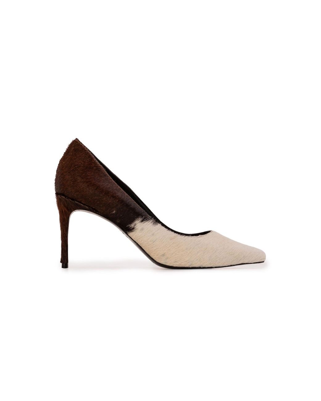 Black Suede Studio Amaya Pony Hair Pumps in Brown | Lyst
